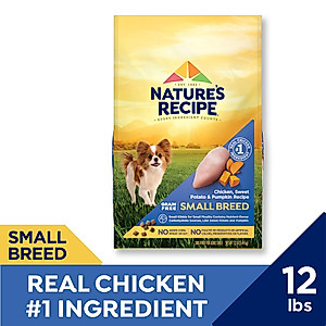 Nature Reciipe Small Breed Grain Free Chicken, Sweet Potato & Pumpkin Recipe, Dry Dog Food, Complete and Balanced Nutrition, 12 lb.