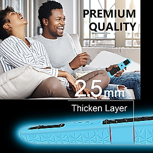 2pack Protective Case Cover for AT&T TV Now DirecTV Receiver Remote Control Voice Control C71KW,for AT&T TV Now DirecTV Remote Back Shockproof Silicone Cover Holder Skin Protector-Glowblue+Glowgreen