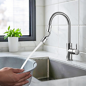 ST.THOMAS Swivel Faucet Aerator,2-function Faucet Nozzle,360° Big Angle Rotate kitchen faucet head replacement,Faucet Extender for Kitchen 55/64 inch Female Thread,Kitchen Sink Aerator