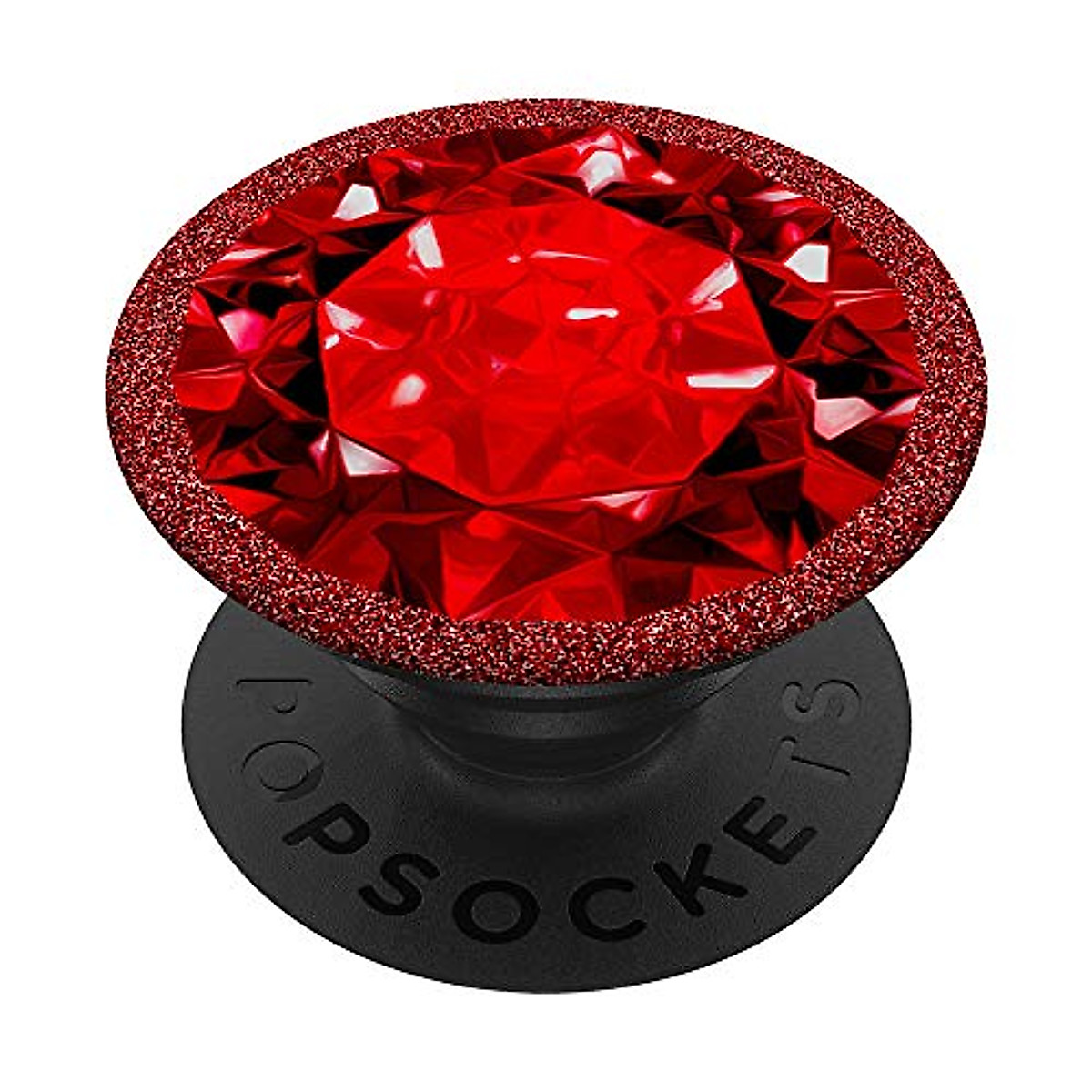 July Ruby Red Birth Month Design PopSockets Swappable PopGrip