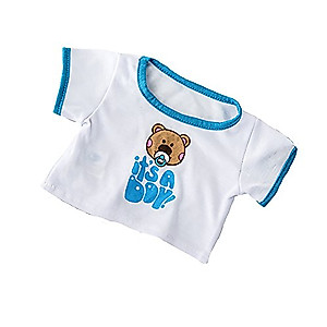 It's A Boy T-Shirt Teddy Bear Clothes Fits Most 14"-18" Build-a-Bear and Make Your Own Stuffed Animals