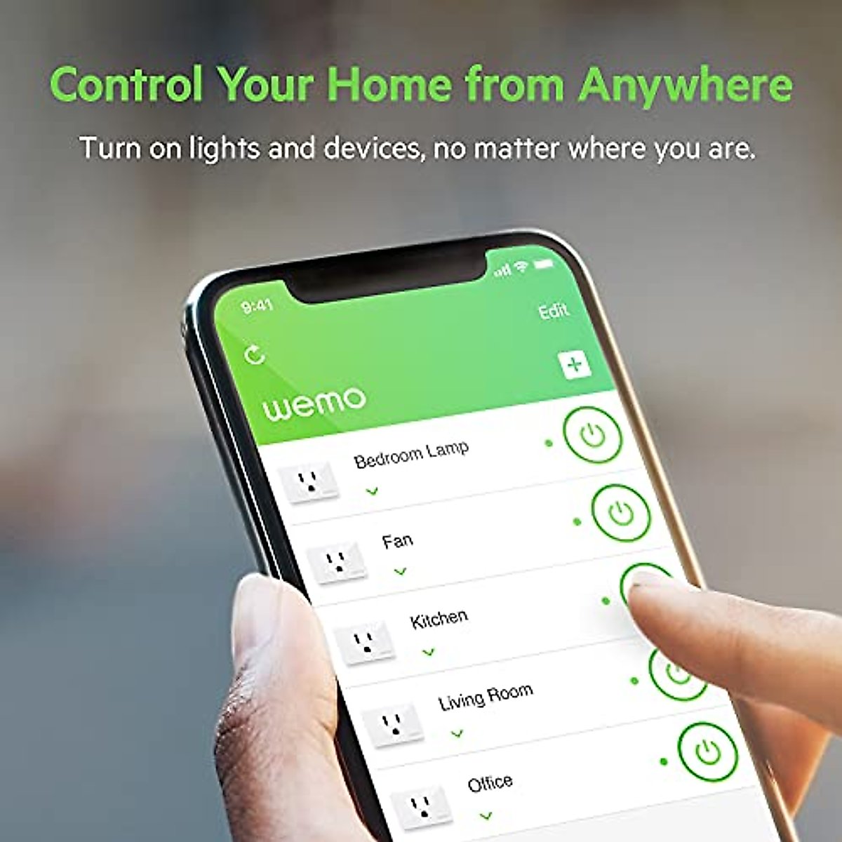 Wemo Smart Plug (Simple Setup Smart Outlet for Smart Home, Control Lights and Devices Remotely Works w/Alexa, Google Assistant, Apple HomeKit)(Pack of 1)