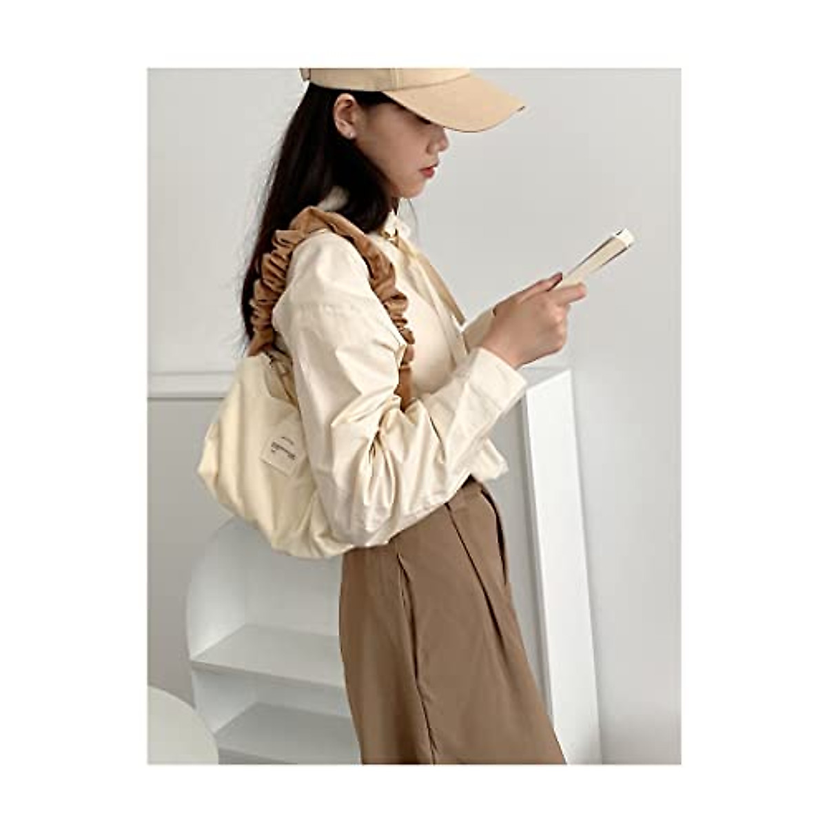 Ulisty Women/Girls Small Corduroy Underarm Bag Fashion Cute Shoulder Bag Mini Hobo Bag Casual Handbag blue