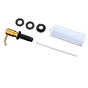 Soap Dispenser, Kitchen Soap Dispenser, Large Capacity 17 OZ Bottle, Stainless Steel Built in Soap Dispenser for Kitchen Sink, Brushed Gold