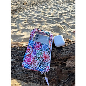 DQL Phone Purses with Crossbody Strap, Small Phone Holder with Interior Pocket for iPhone 15/14/13/12 - Skull Pattern