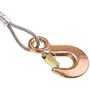 SoB 600lbs Capacity Heavy Duty Hand Winch, Hand Crank Strap Gear Winch with 8m Steel Wire, Manual Operated Two-Way Ratchet ATV Boat Trailer Marine (600LBS)