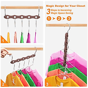 HEYHOUSE Closet Organizers and Storage,College Dorm Room Essentials,Multifunctional Closet Organizer Magic Space Saving Hangers for Wardrobe