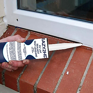 Eazy2hD 2 Pack RV Self Leveling Lap Sealant for RV Roofs,RV Roof Sealant,Camper Caulking, Camper Sealer for Rubber Roof EPDM,White