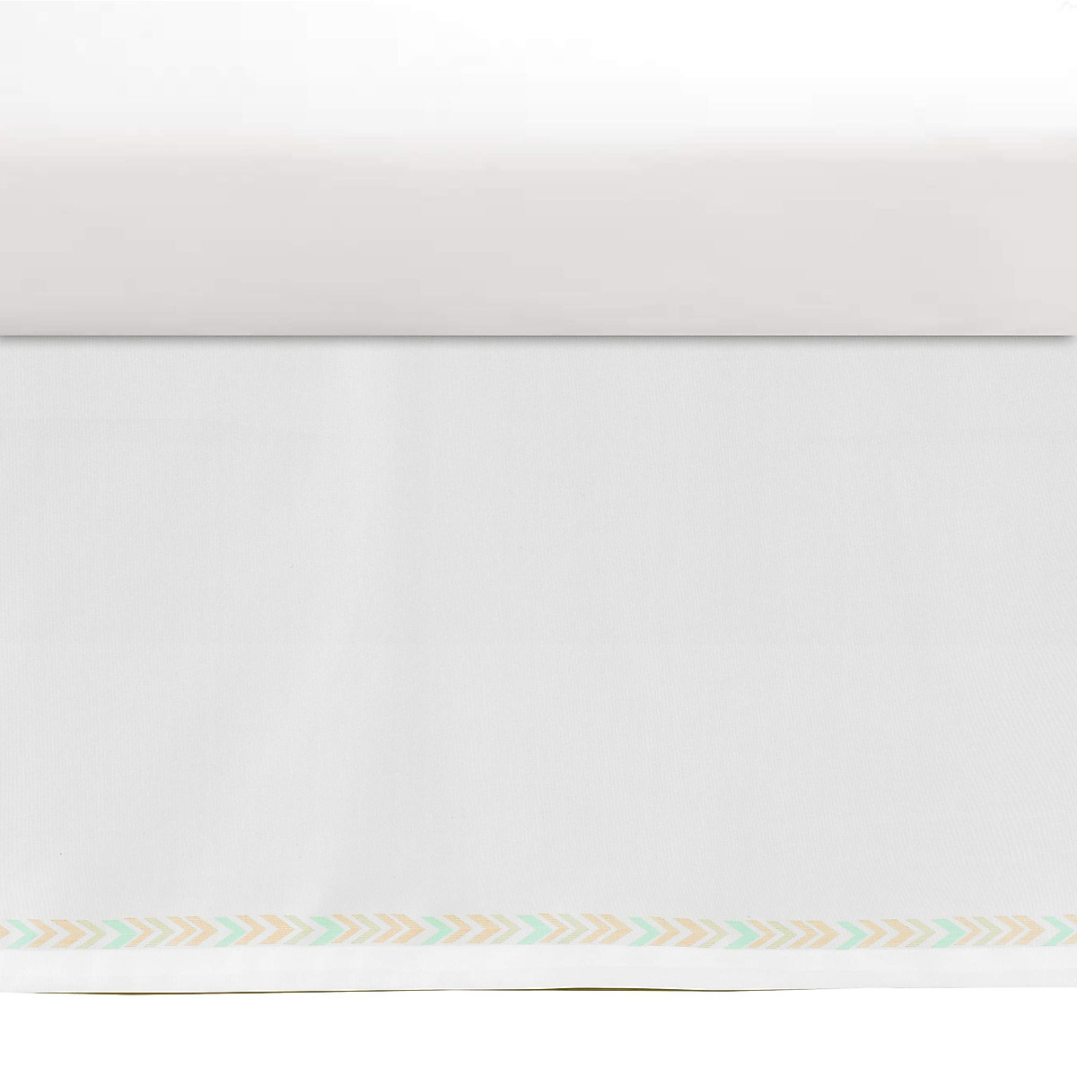 Lush Decor Baby Printed Textured Arrow Crib Skirt, Multicolored 28" x 52" x 16"