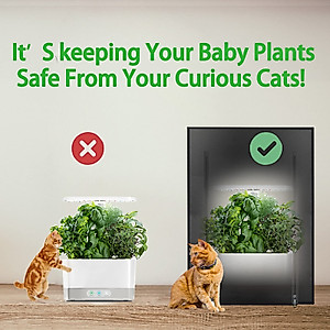 Wishrun Grow Tent for Aerogarden Hydroponics Growing System, 19.7/''x13.9/''x21.3/'' Small Most Indoor Hydroponic Equipment, High Reflective Mylar Mini Tent, Prevent Pets from Eating Plants, Black