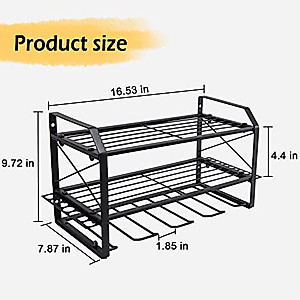 Neepiar Power Tool Organizer Heavy Duty Floating Tool Drill Holder Wall Mount Storage Rack for Handheld Storage Rack for Cordless Drill Removable Design Perfect(Black)