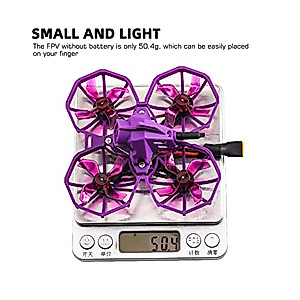 NIRAA FPV Drone Kit Junior Racer 75 Purple Mini Quadcopter Pro Remote Control Toys Flight Controller with Compatible for Caddx Camera HD (Color : Purple RTF)