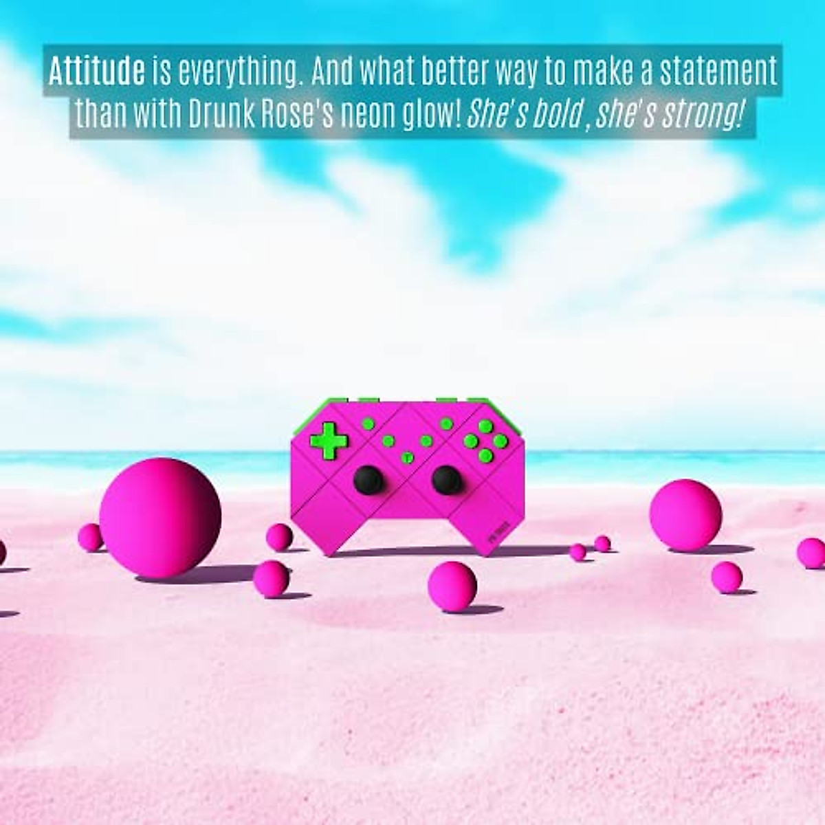 PB Tails CHOC Pink Switch Controller | Bluetooth Wireless Game Controller for Android, PC, STEAM, Raspberry Pi, Windows | Cute Switch Controller | Ideal Gaming Collectibles & Gaming Gift | Neon Pink