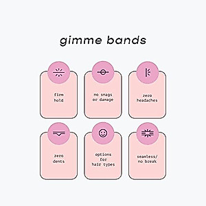 Gimme Beauty - Thick Fit Hair Bands - Blondie - Damage Free Hair Ties - Made with Seamless Microfiber Elastics - Thick + Curly Hair Accessories - No Snagging, Dents, or Breakage (6 Count)