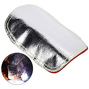 Welding Hand Pad, Leather Aluminized Back Heat Shield Split Cowhide