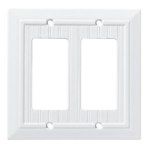 Franklin Brass W35272-PW-C Classic Beadboard Double Decorator Wall Plate, Single