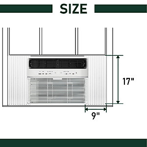 Flehomo Window Air Conditioner Insulation Foam Panels, AC Side Panels Kit, 17in H x 9in W x 7/8in T, Pack of 2, White