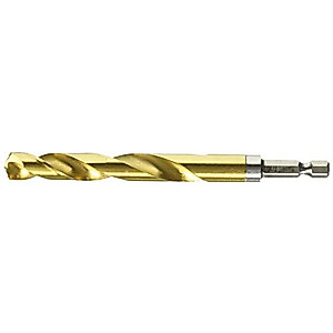 MILWAUKEE'S Electric Tool 48-89-4625 Twist Impact Drill Bit, 7/16" Die, 1/4" Hex Shank, 135 Degree Split Po" t, Titanium