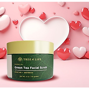 Tree of Life Beauty Exfoliating Facial Scrub with Antioxidants | Face Scrub with Green/White Tea Extract, 4 Oz