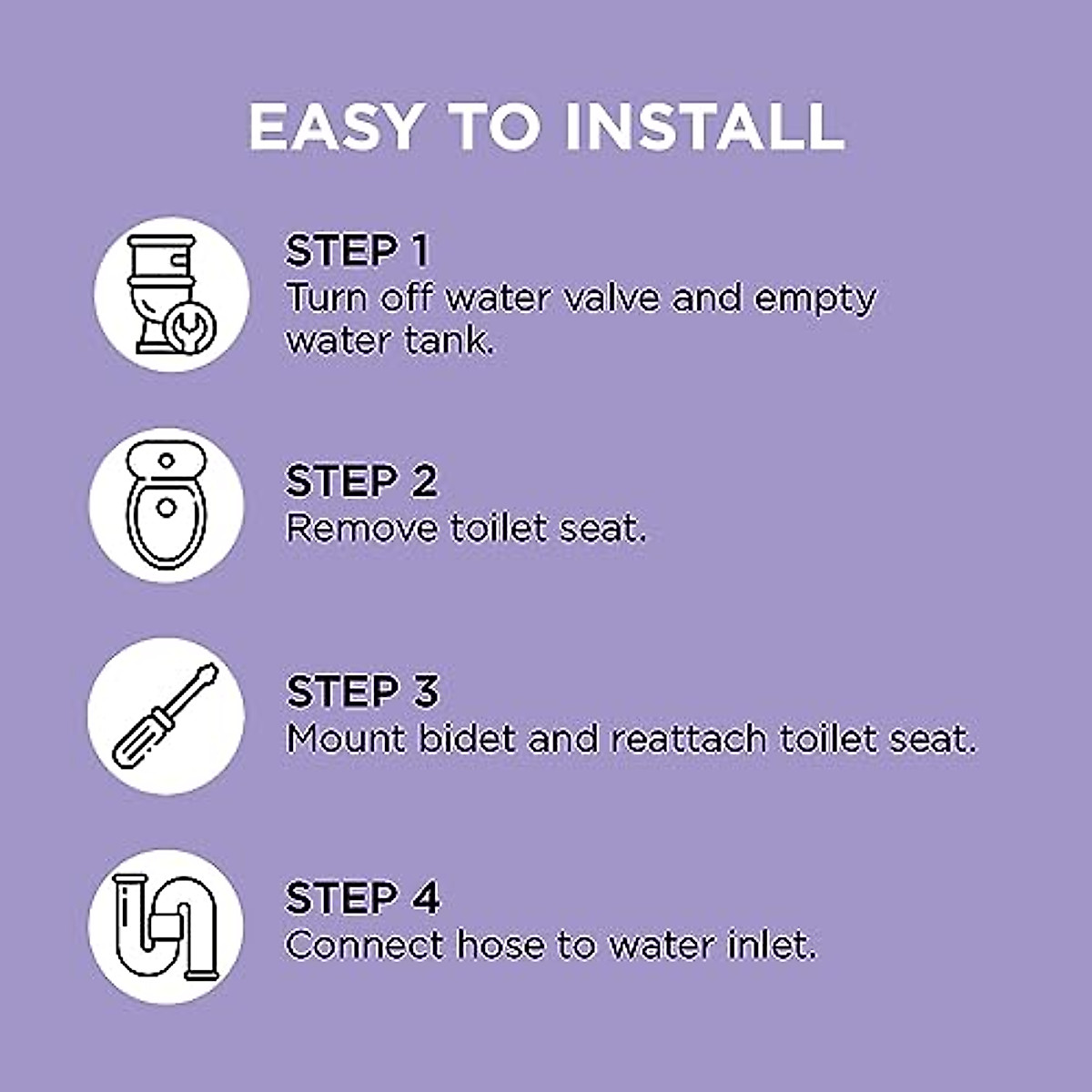 Pure for Men Bidet Toilet Seat Attachment for Home | Dual Self-Cleaning Nozzle (Frontal & Rear Back), Non-Electric Sprayer, Adjustable Water Pressure & Easy to Use | Sleek & Minimalist Design (White)