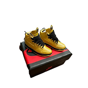 Mini Shoes Keychain Pair or Single With or Without The Box, Mini Kicks, Mini Sneaks, Golds 1s Mini Kicks Shoes Keychains (Pair No Box)