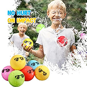 DOUBLMII Reusable Balloons for Summer Water Fun, Refillable and Self-Absorbing Water Balls, Quick Fill Outdoor Toys, Pool Toys, Water Games for Kids
