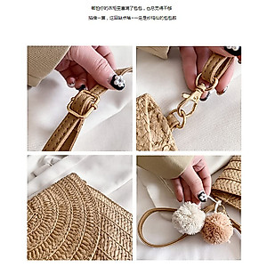 Straw Bag Straw Shoulder Bag Summer Straw Clutch Bags Crossbody Bags for Women