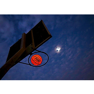 Wave Runner Glow in The Dark Basketball -Official Size 7 Light Up Toys for Night Ball Games, Regulation Size, Tap Activated - Ideal Glow Basketball Gifts and Toy Basketball (Orange w/Cracks)