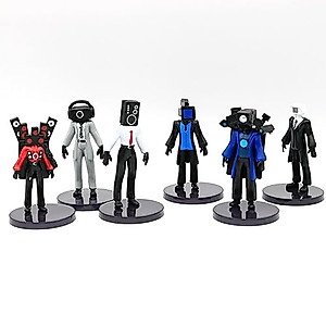 Skibidi Toilet Action Figure Toys - Mini PVC Characters | Set of Playful 7-10cm Height Cool Toy for Birthday Decorations!(12pcs)