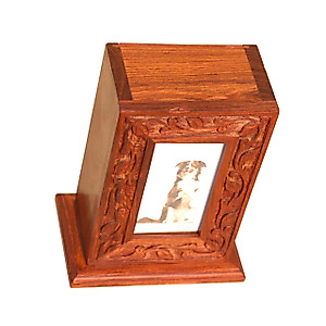 Rosewood Photo Frame Urns for Pet Ashes | Wood Cremation Urns | Decorative Urns | Funeral Urns | Handmade Urn for Cat and Dog | Keepsake Urns | Burial Urns with Bottom Opening System