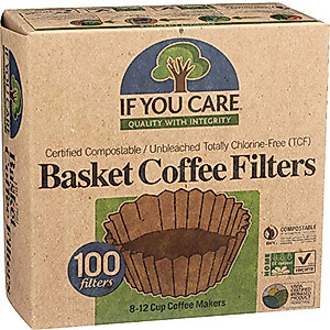 If You Care Coffee Filter Baskets ( 1x100 CT ), Fits 8-12 Cup Drip Coffee Makers
