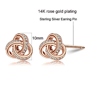 Bridesmaid Gifts Set I Couldn't Tie The Knot Without You Wedding Jewelry Stud Earrings Bridesmaids Proposal Gifts Love Knot Earrings Rose Gold Proposal Gift Earring Set of 4/6