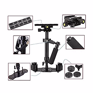 Wondalu S40 15.8'/40CM Handheld Steadycam Camera Stabilizer for DSLR Steadicam Canon Nikon GoPro AEE Video with Quick Release Plate