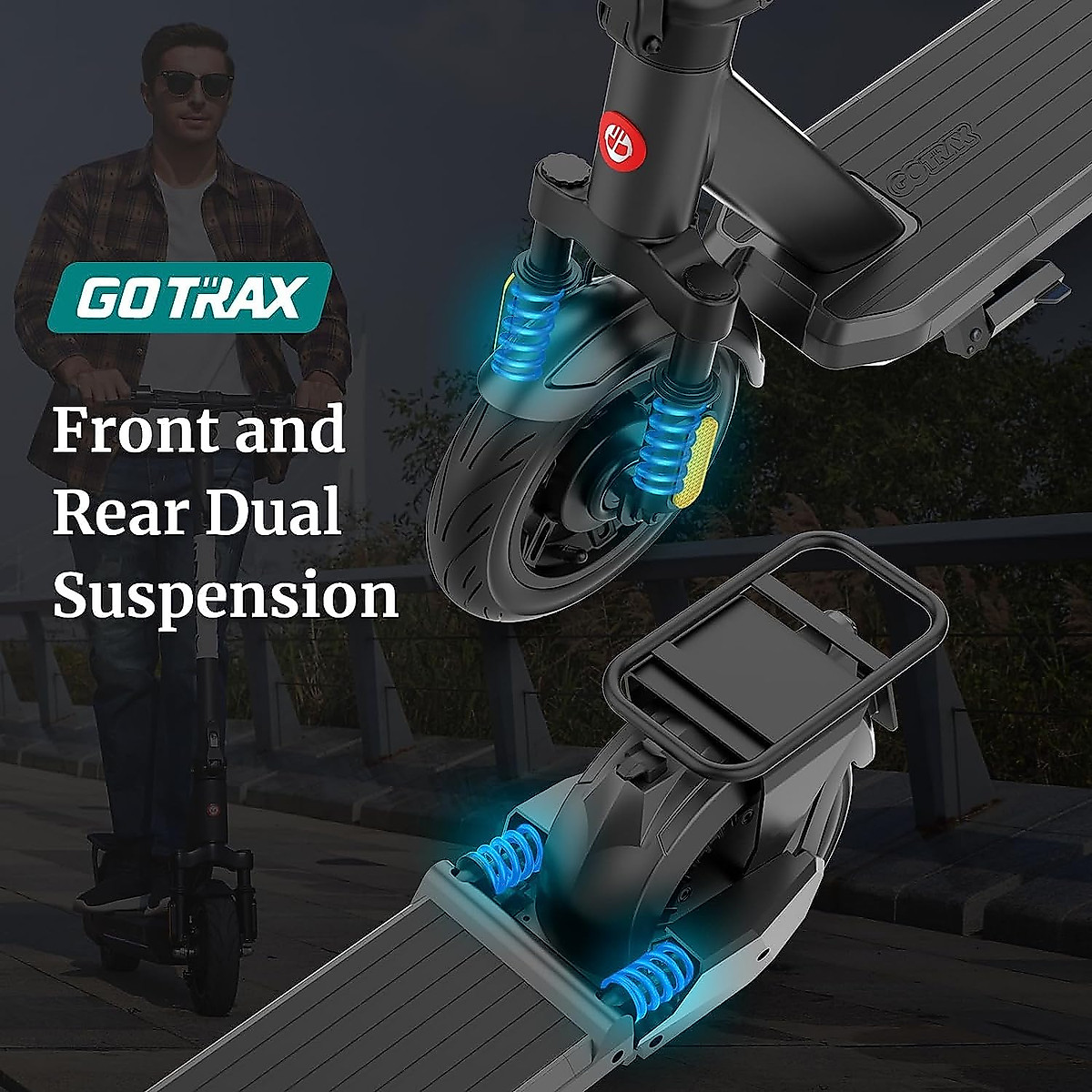 Gotrax Eclipse Ultra Saddle Electric Scooter, 20MPH, 28Miles, Adjustable Handlebar Height, Foldable, Detachable Seat, Cruise Control, Dual Suspension, LED Display, One-step Folding