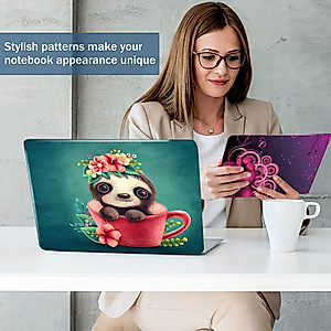 15 15.4 15.6 Inches Laptop Skin Sticker Universal 12.1 13 13.3 14 Inches Netbook Skin Sticker Personalized Reusable Notebook PC Art Protector（Cute Teacup Bear）