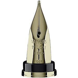 PILOT Namiki Falcon Collection Fountain Pen, Black Barrel with Gold Accents, Soft Fine Nib (60152)