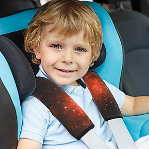 4 Pieces Seat Belt Cover for Kids Soft Car Shoulder Strap Pad Safety Belt Cushion Baby Car seat Neck Pads in Different Starry Sky Design for Boys and Girls