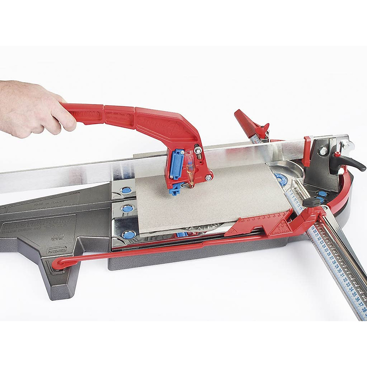 Montolit Masterpiuma 75P5 Power 5 Ergonomic Manual Tile Cutter 29" (75cm) Cutting Tool For Tough and Delicate Large Format Glass and Ceramic Tiles for Floor and Wall Tile Installation