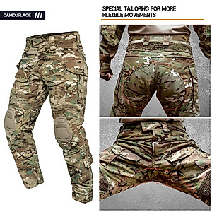 YEVHEV G3 Combat Pants Tactical Trousers Military Apparel Camouflage Clothing Paintball Gear with Knee Pads for Men