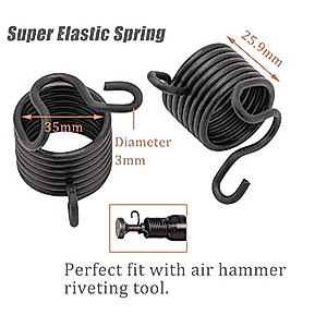 KELEN Air Hammer Smoothing Bit, Smoothing Hammer Bit, Air Hammer Drill 0.401 Smooth Pneumatic Air Hammer Pneumatic Chisel Drill Bit Kit 5 Sets