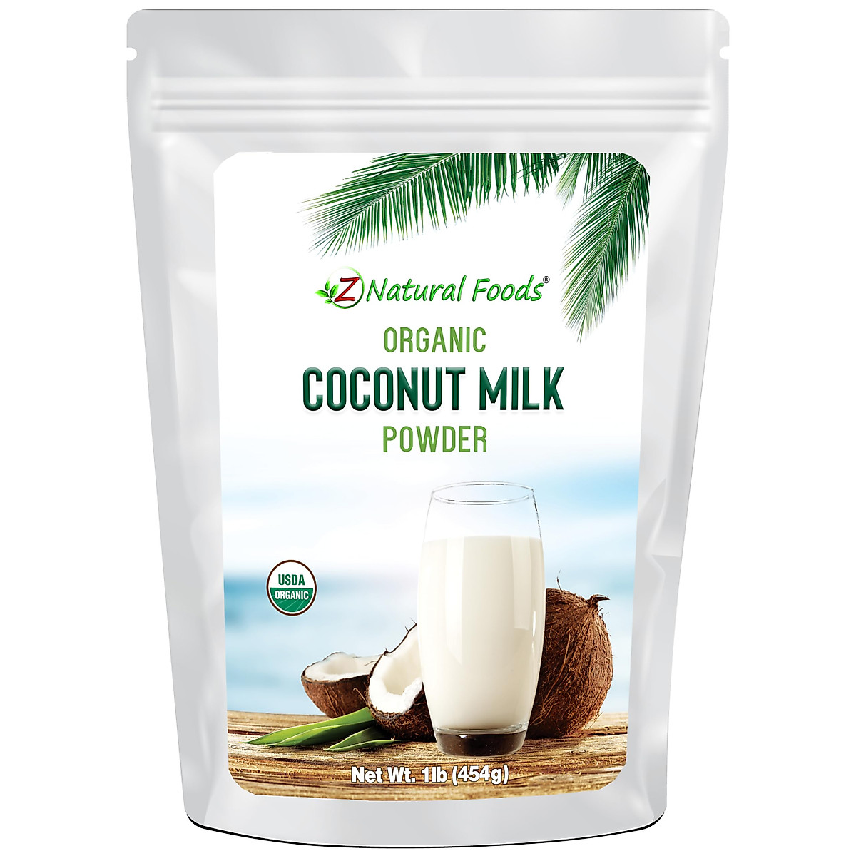 Z Natural Foods Coconut Milk Powder, 100% Powdered Milk, Non-GMO, Gluten-Free, Kosher-Certified, Organic Coconut Milk Powder, 1 lb