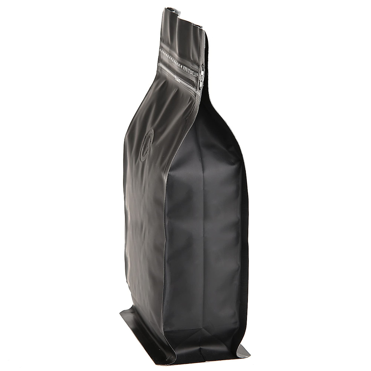 50 Pack Coffee Bags with Aluminum Foil and Degassing Valve, Resealable High Barrier Storage Bags, Odor-Proof for Coffee Beans, Stand Up Coffee Pouch, Flat Bottom (Large-16OZ, Black)