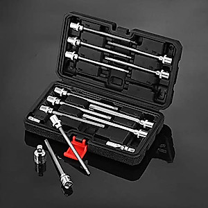 RIMKOLO 3/8" Drive Extra Long Torx Bit Socket Set,15-Piece T10-T60 Star Bit Socket Set S2 Alloy Steel Torx Bit 4.6" Length