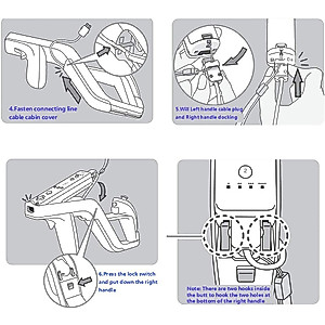 Arrocent Mario Kart Racing Wheel and Zapper Light Gun for Wii Wii U (Pack of 2, White)
