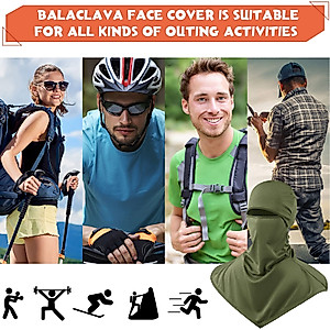 6 Pieces Balaclava Face Mask Cover Breathable Long Neck Covers for Men Women Outdoor Sports UV Sun Protection (Black, Gray, Blue, Navy Blue, Green, Brown)