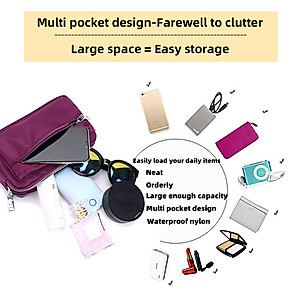 Mudono Wrist Bag for Women Waterproof Crossbody Purse Lightweight Shoulder Bag Small Pocketbooks Phone Handbag