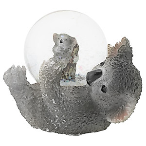 Elanze Designs Mommy Koala and Joey Baby Magical Whimsical Tabletop Dresser Nightstand Figurine Miniature 45MM Sturdy Polyresin Glitter Water Snow Globe Decoration