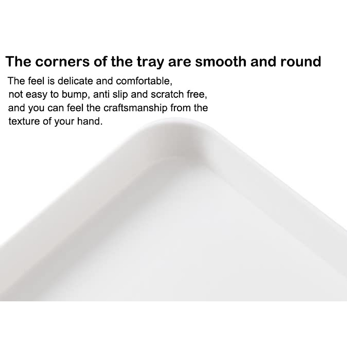 AKOAK 1 Pack Nordic Style Rectangular Plate Home Simple Breakfast Tray, Plastic Tea Tray Dinner Plate Dessert Tray