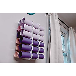 ArtBin 6864AS Vinyl Storage Rack, Stores 12 Vinyl Rolls, White