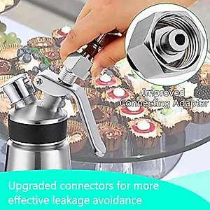 Improved Whipped Cream Pressure Regulator Valve with Upgraded Adapter & Hose Line, Pressure Regulating Valve for Whipped Cream Chargers 0.95 Liter 580g Tank (Valve -1)